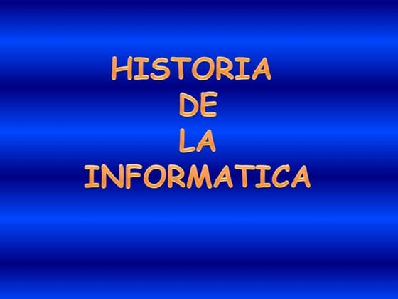 Breve resumen de la historia de la informática | PPT