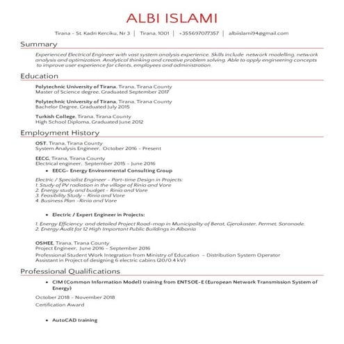 Albi islami cv | PDF