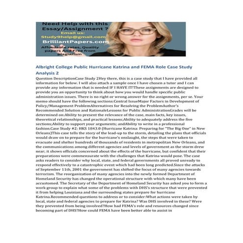 Hurricane Katrina Essay | PDF
