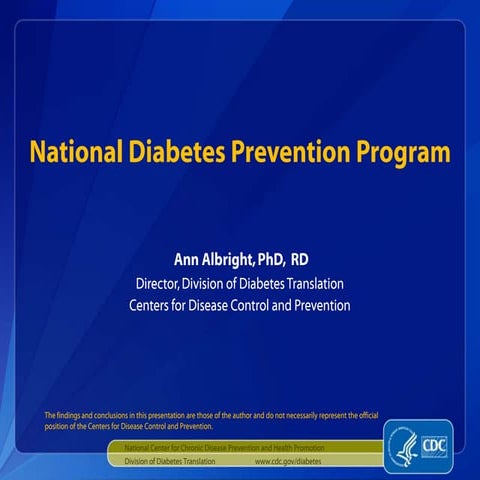 The National Diabetes Prevention Program Updates 2014 | PPTX