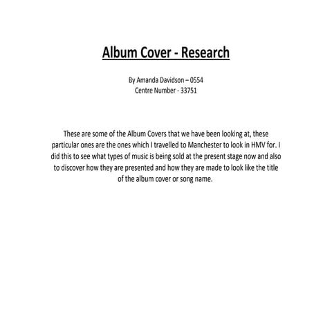 Album Cover - Research | PPT