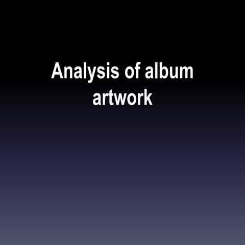 Album cover analysis | PPT