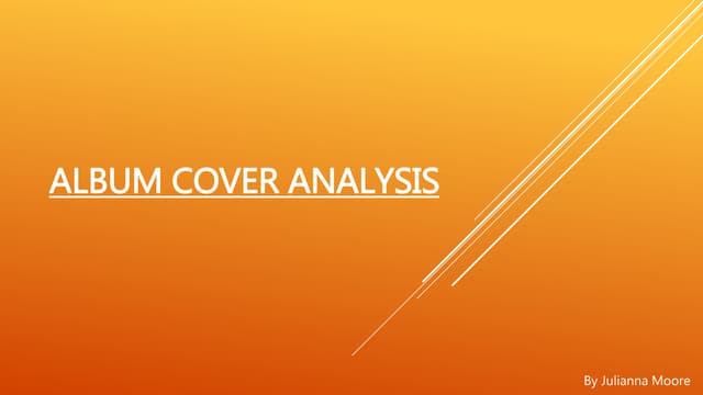 CD Cover Analysis | PPT