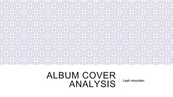Beyonce Analysis Album Cover | PPT