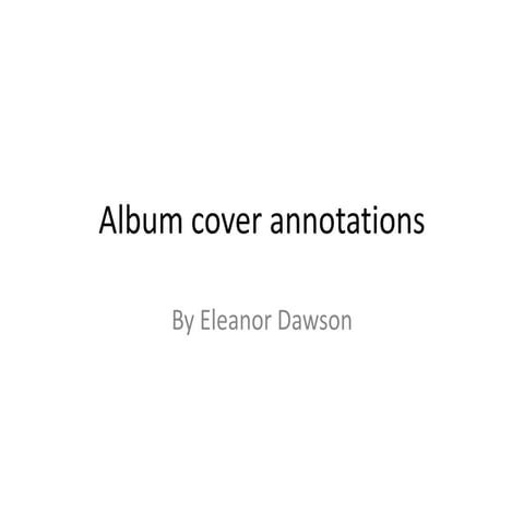 Album cover annotations | PPTX