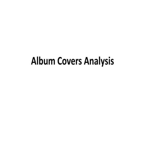 Conventions of pop rock album covers | PPTX