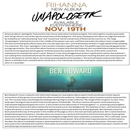 Album posters | DOCX