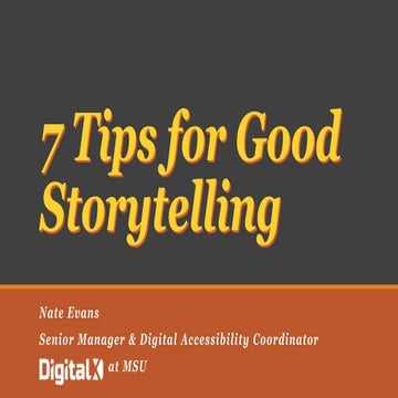 7 Tips for Good Storytelling | PPT