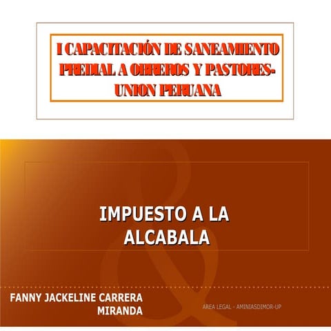 IMPUESTO A LA ALCABALA | PPT