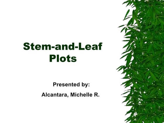 Stem and-leaf plots | PPT