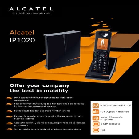 Alcatel phone-IP1020 | PDF