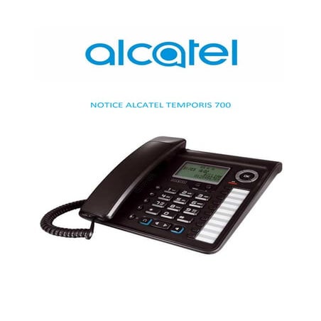 Notice téléphone Alcatel Temporis 700 | PDF
