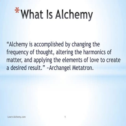 Learn Alchemy | PPT