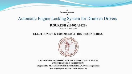Alcohol Detection System In Vehicle Using Arduino Pdf