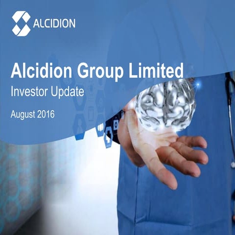 Alcidion (ASX:ALC) Investor Presentation FY16 | PPT