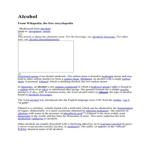 Chemistry of alcohol | PPTX