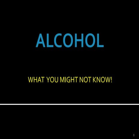 Alcohol Presentation | PPT