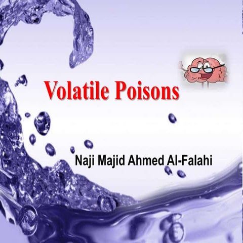 Volatile Poisons (Ethanol , Methanol) | PPT