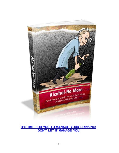 PREVENTION OF ALCOHOLISM | PPT