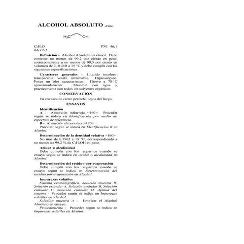 Alcohol absoluto | DOC