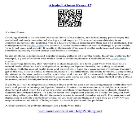 Alcohol Abuse Essay | PDF
