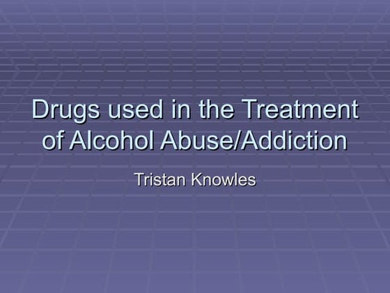 Medication For Alcoholism | PPT