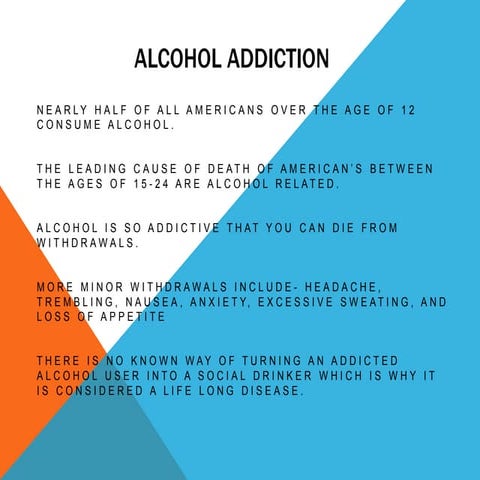 Alcohol addiction power point | PPTX | Substance Abuse | Diseases and ...