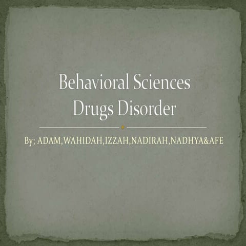 Alcohol, Tobacco and Other Drugs | PPTX