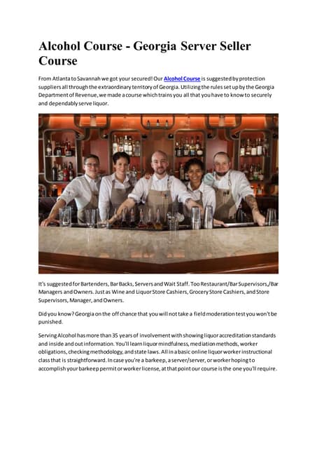 ALCOHOL ADVANCED CERTIFICATE WALLET CARD | PDF