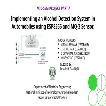 implementing an alcohol detection system in automobiles | PPTX