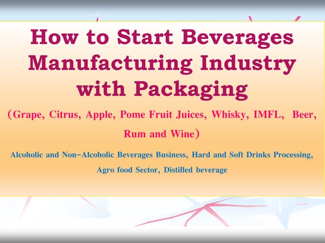 Beverage technology | PPTX