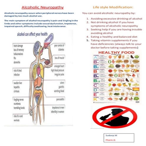 Leaflet for Alcoholic neuropathy patients- Sudeep.(Pharm.D.) | DOCX