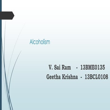 Alcoholism and its effects. | PDF