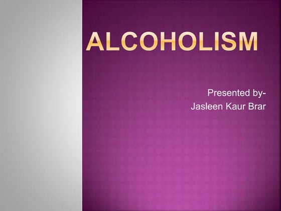 Alcohol Presentation | PPT