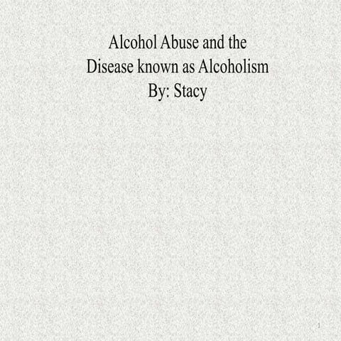 Alcoholism powerpoint | PPT