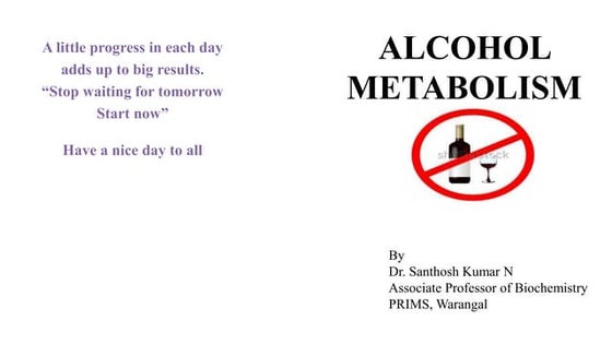 Alcohol metabolism | PPT