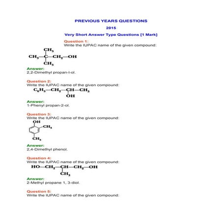 alcohol phenol and ether questions for practice for board exams.ppt