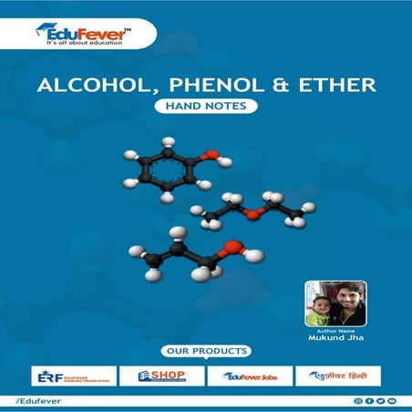 Alcohol, Phenol & Ether - Chemistry Handwritten Notes | PDF