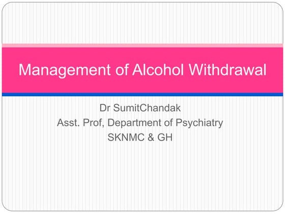Alcohol withdrawal | PPT