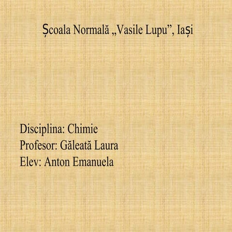 Alcoolul, proiect la chimie | PPT