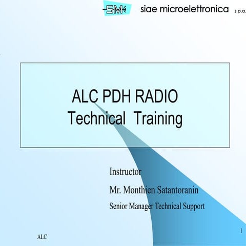ALC_PDH_RADIO_Technical_Training_Siae_Mi.ppt