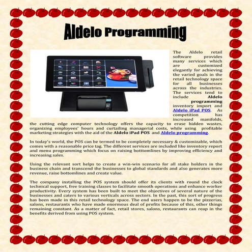 Aldelo programming | PDF