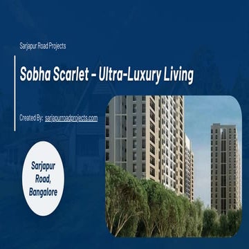 Sobha Scarlet | Upcoming projects in Sarjapur Road | Brochure & Floor ...