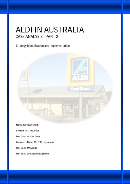 ALDI PPT | PPT