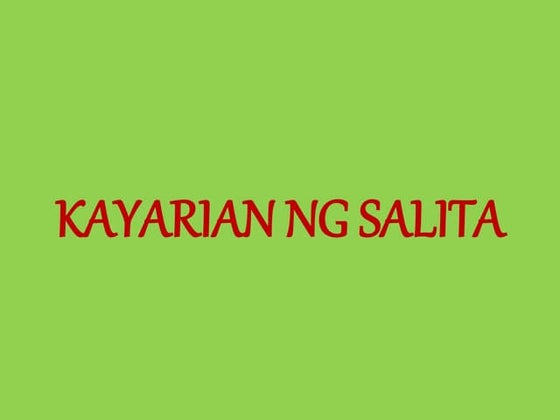 Kayarian ng pang uri | PPTX