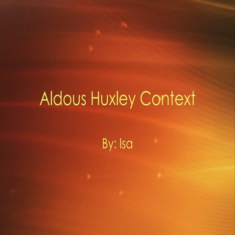 Author Spotlight: Aldous Huxley | PDF