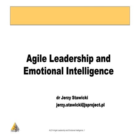 ALE14 Leadership and Emotional Intelligence | PPT