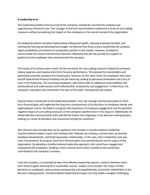 Alert! Top warning signs of ineffective leadership in the workplace | PPTX