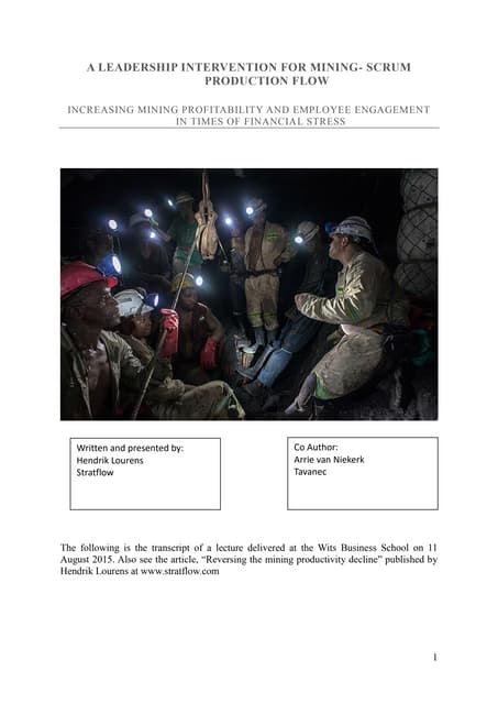 Australian mining magazine turning mining performance around | PDF