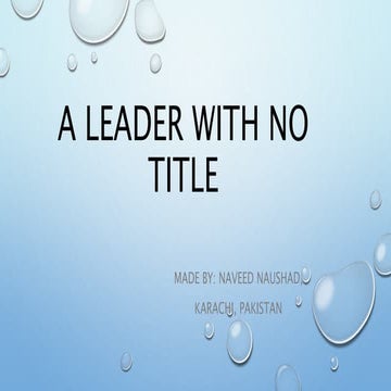 A leader with no title | PPTX